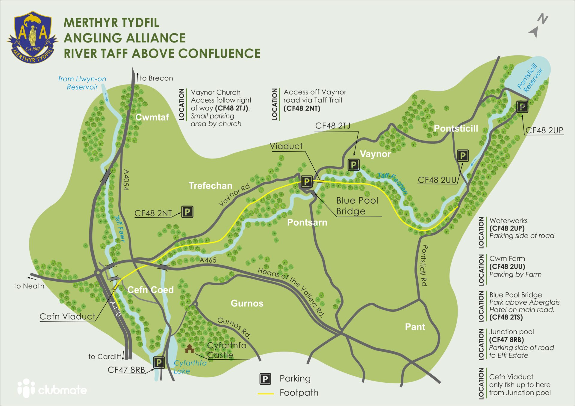 Venue Maps - Merthyr Tydfil Angling Alliance
