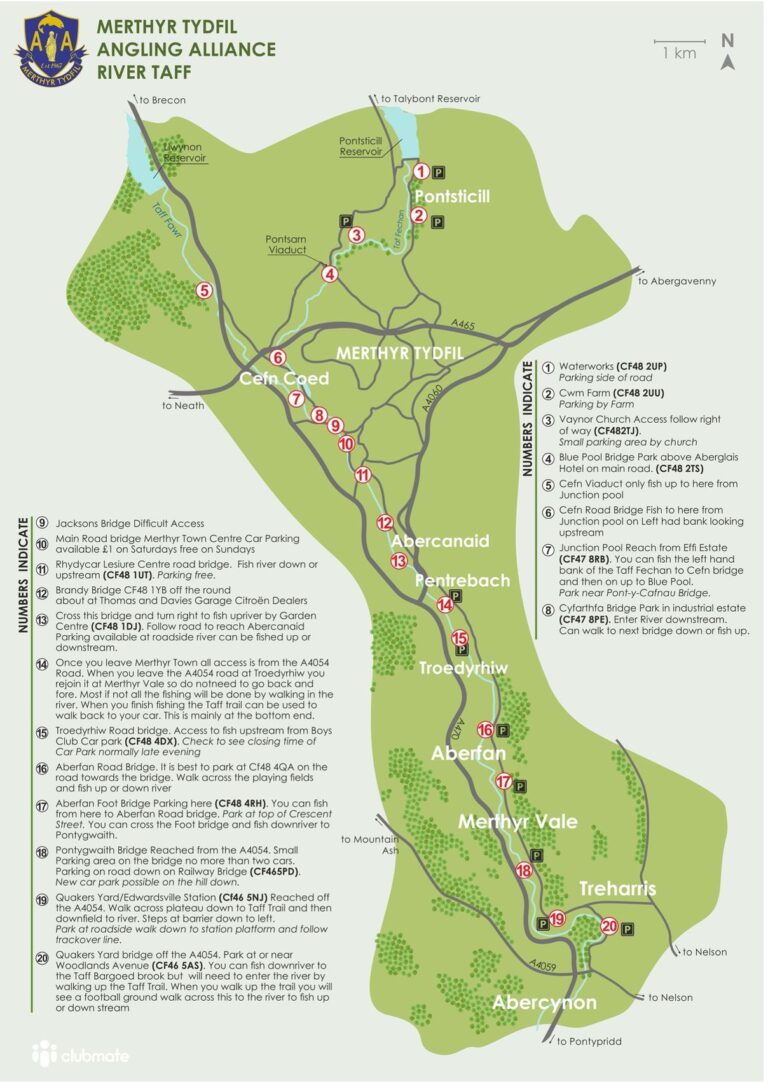 Venue Maps - Merthyr Tydfil Angling Alliance